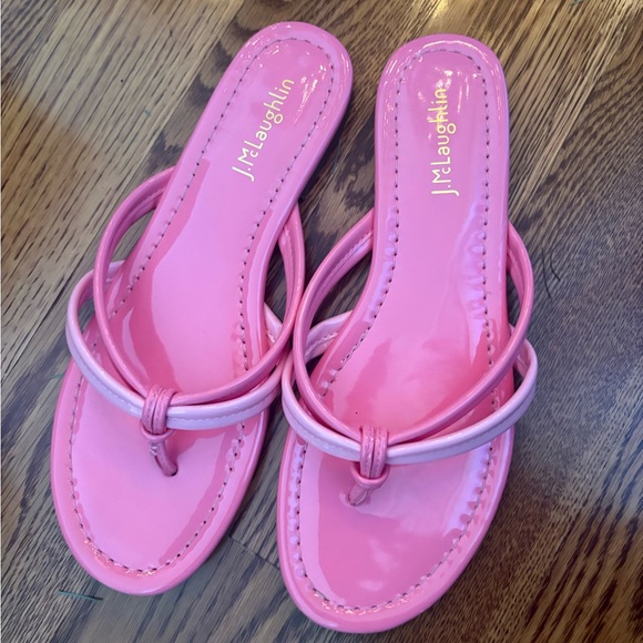 J. McLaughlin | Shoes | Jmclaughlin Caitlin Patent Sandal Flip Flop ...